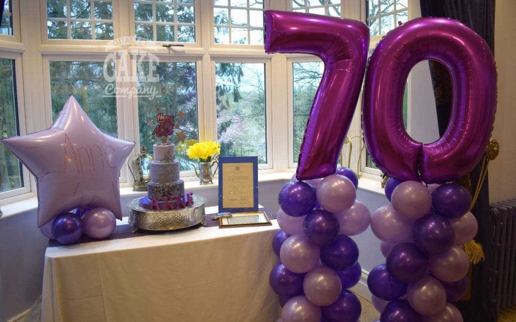 70th Birthday Balloons & Decorations - Quality Cake Company