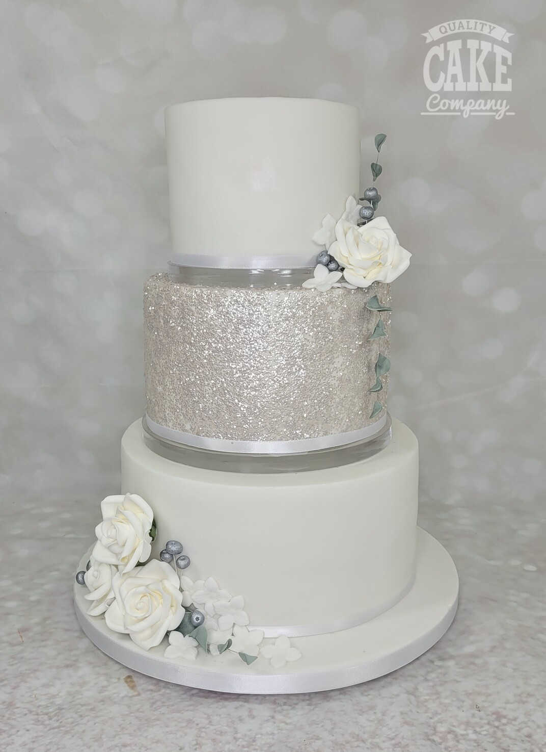 Metallic Wedding Cakes - Quality Cake Company Staffordshire