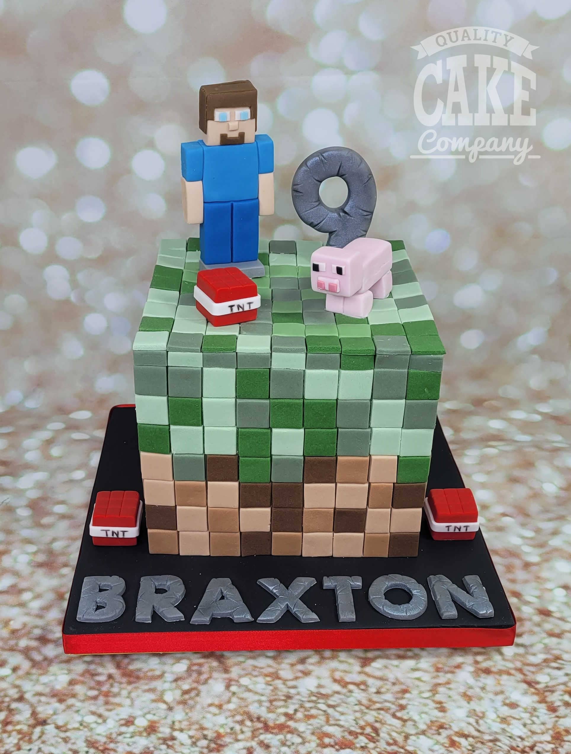 Minecraft Theme Cakes - Quality Cake Company Tamworth