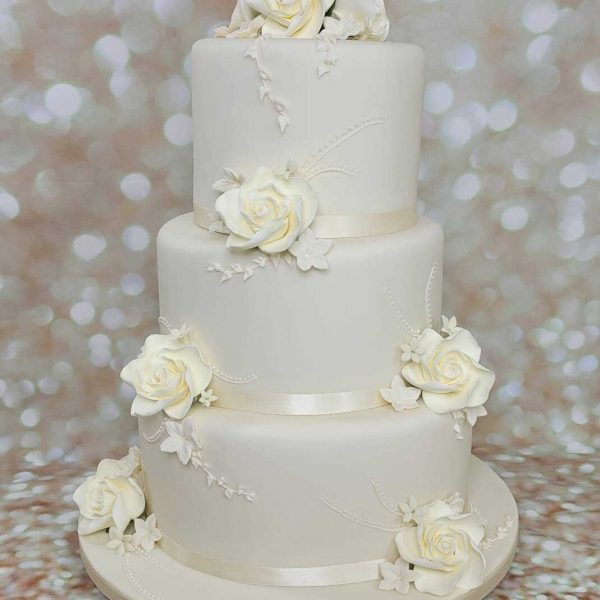 White Wedding Cakes - Quality Cake Company Staffordshire