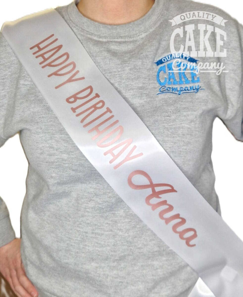 Personalised Sashes - Quality Cake Company