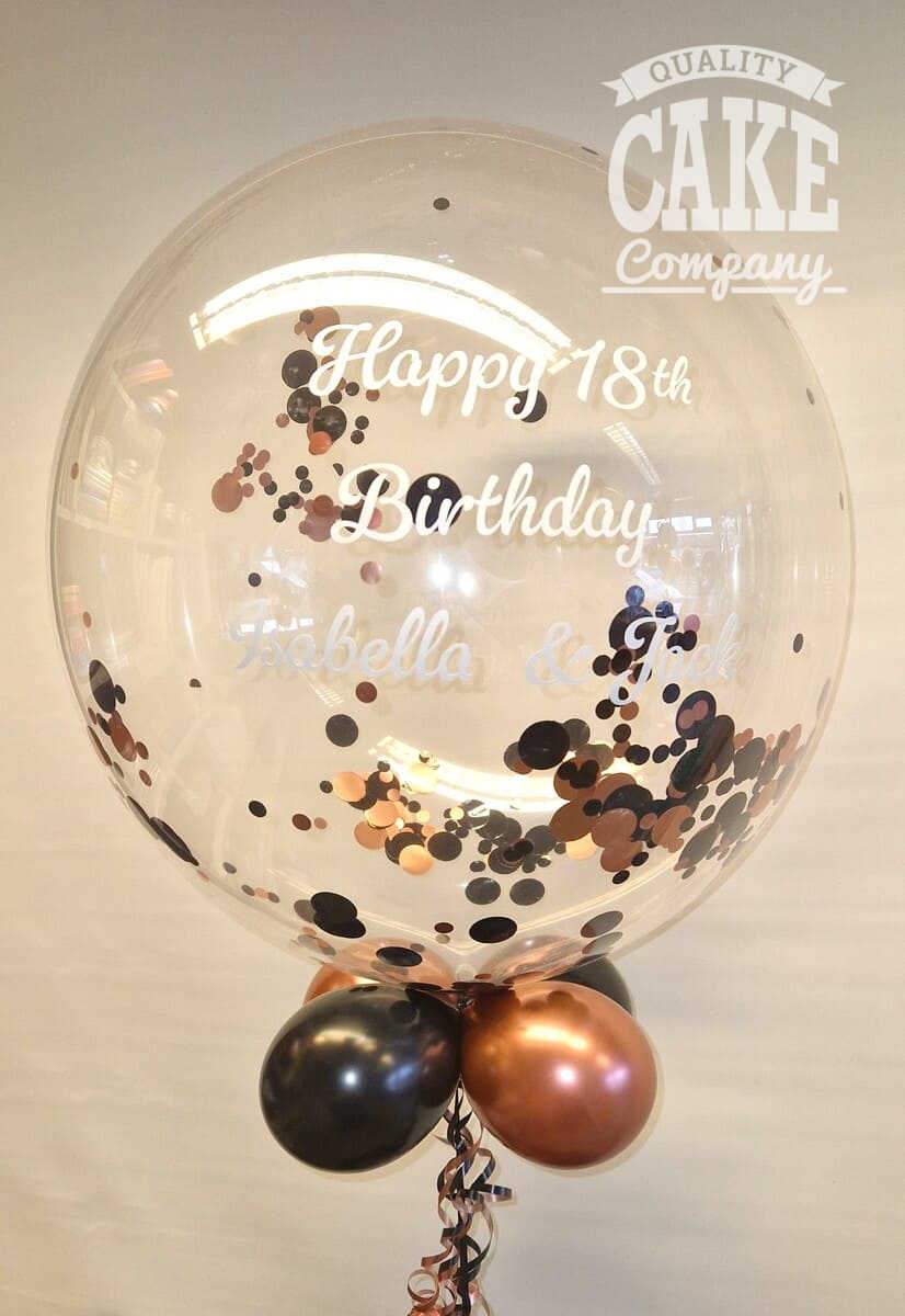 Personalised Bubble Balloons - Quality Cake Company Tamworth