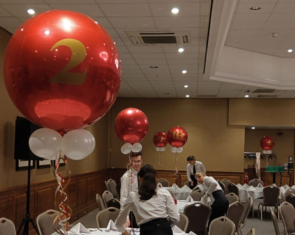Table Number Balloons- Quality Cake Company Tamworth