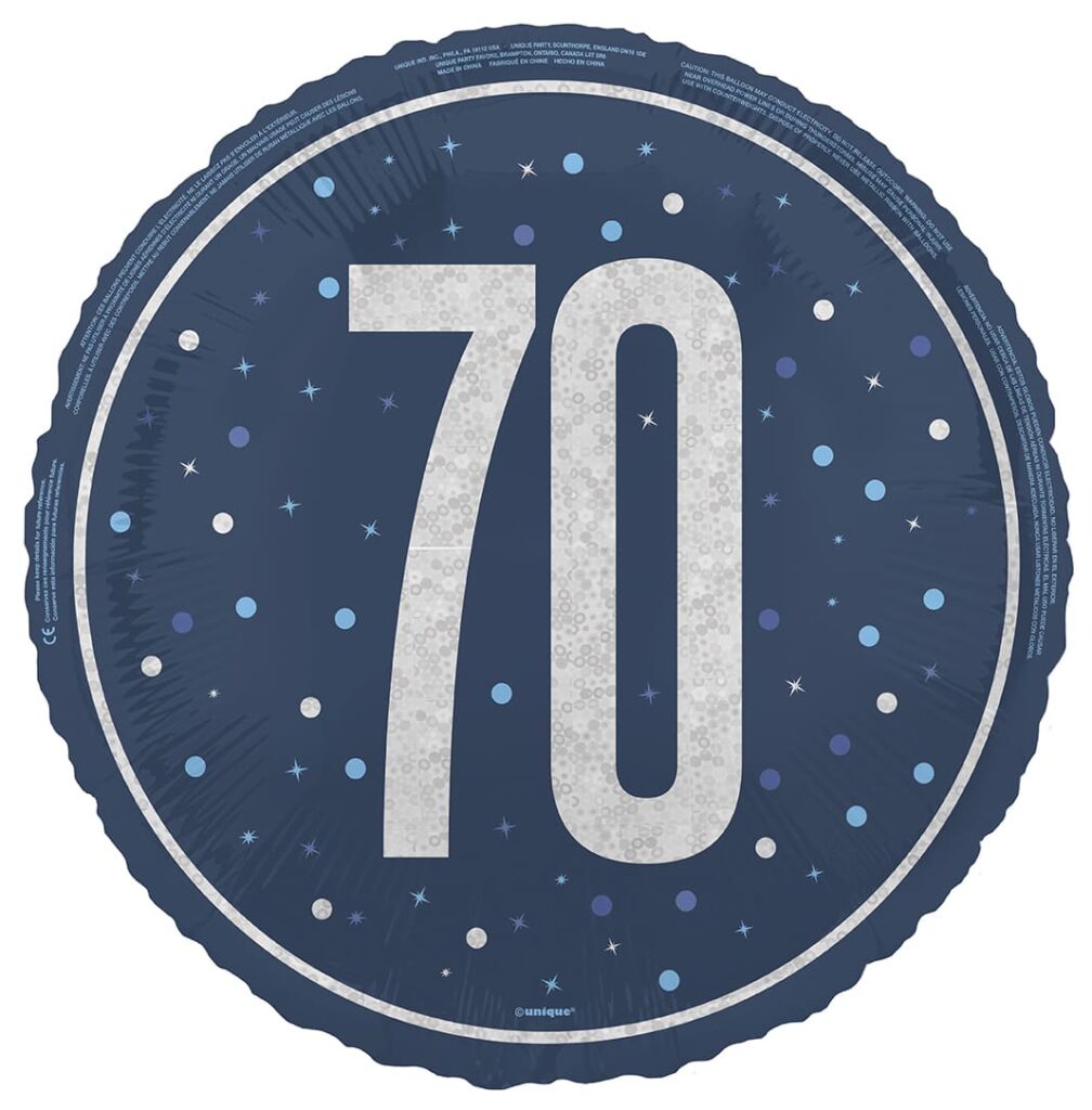 70th Birthday Balloons & Decorations - Quality Cake Company
