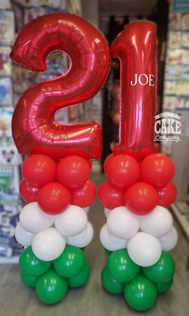 Balloon Columns - Quality Cake Company Tamworth